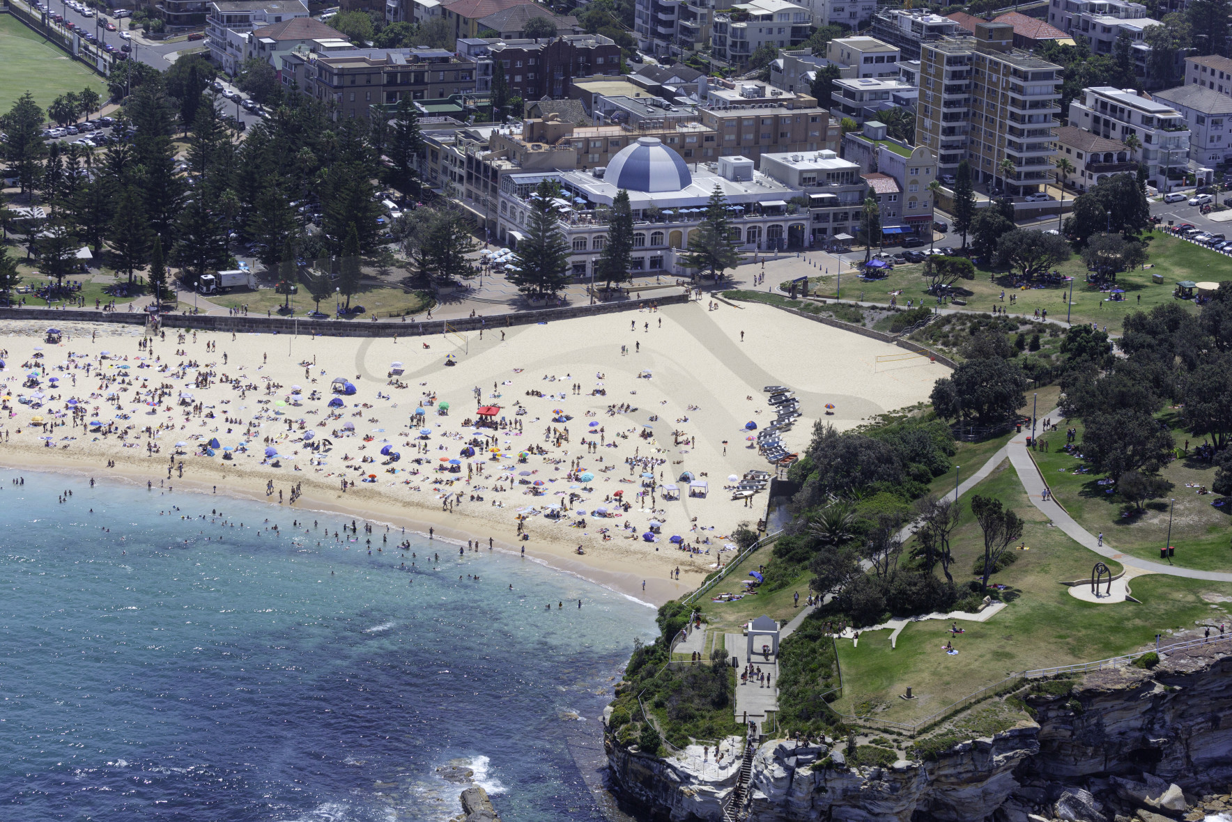 North Coogee Beach Aerial Stock Photography - Busy Summer - Digital ...
