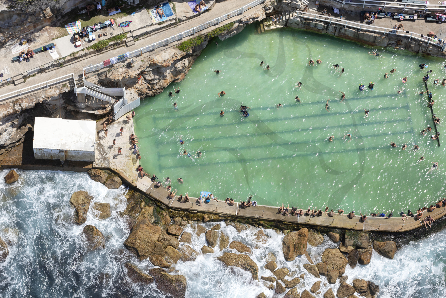 Bronte Ocean Baths Aerial Stock Photography - High Resolution Digital ...