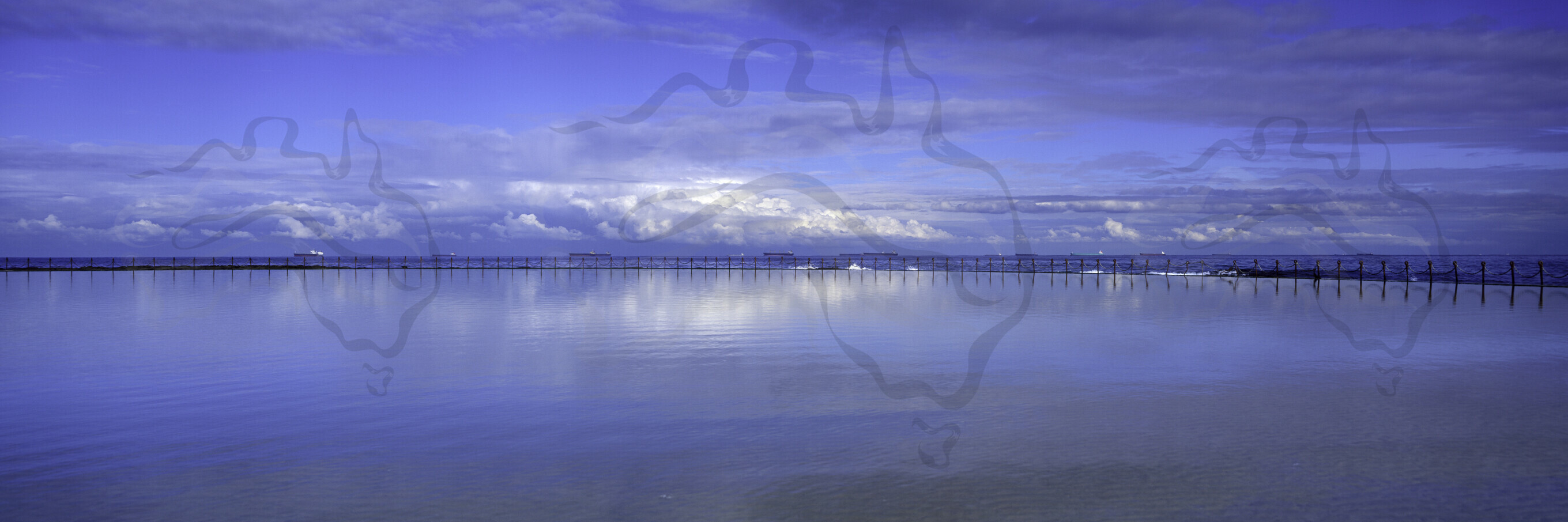 Canoe Pool Newcastle Reflections Stock Photo - High Res Digital Download
