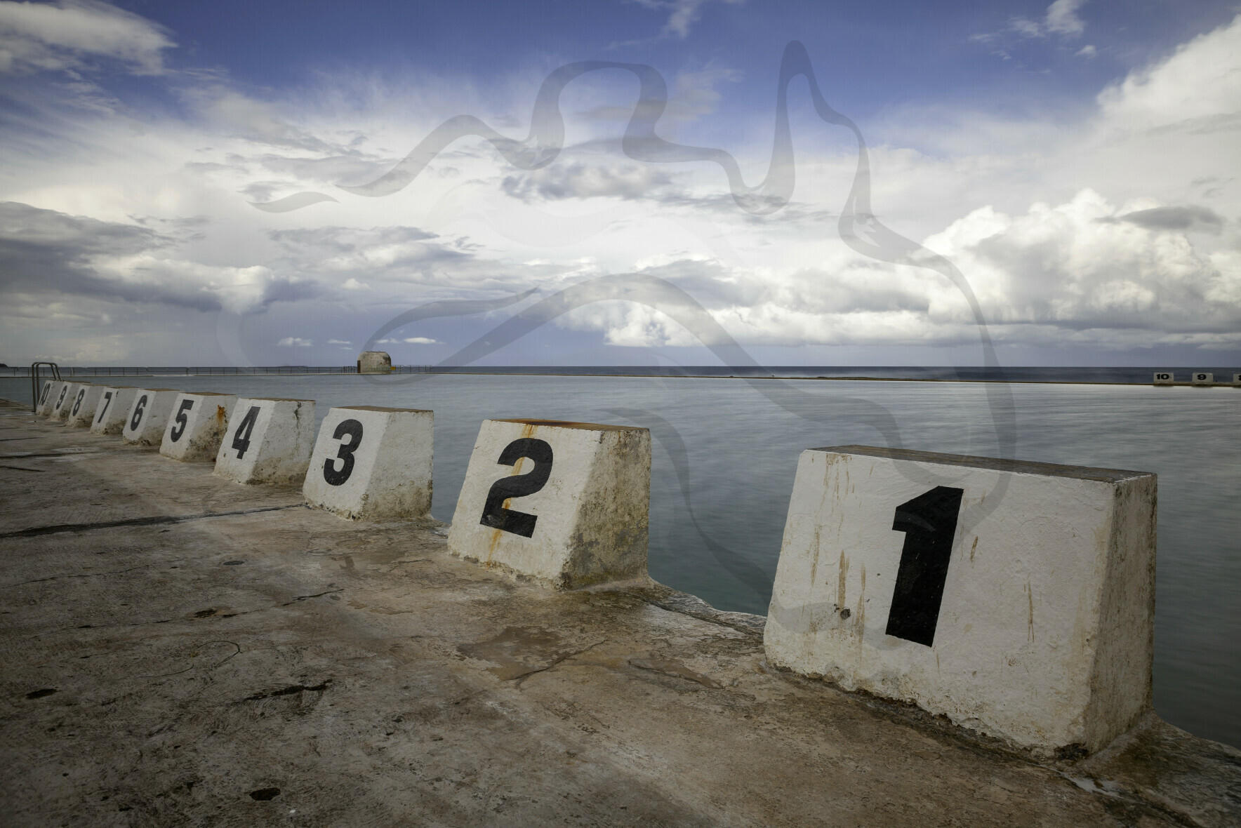 Merewether Ocean Baths Stock Photo - Newcastle - Blocks
