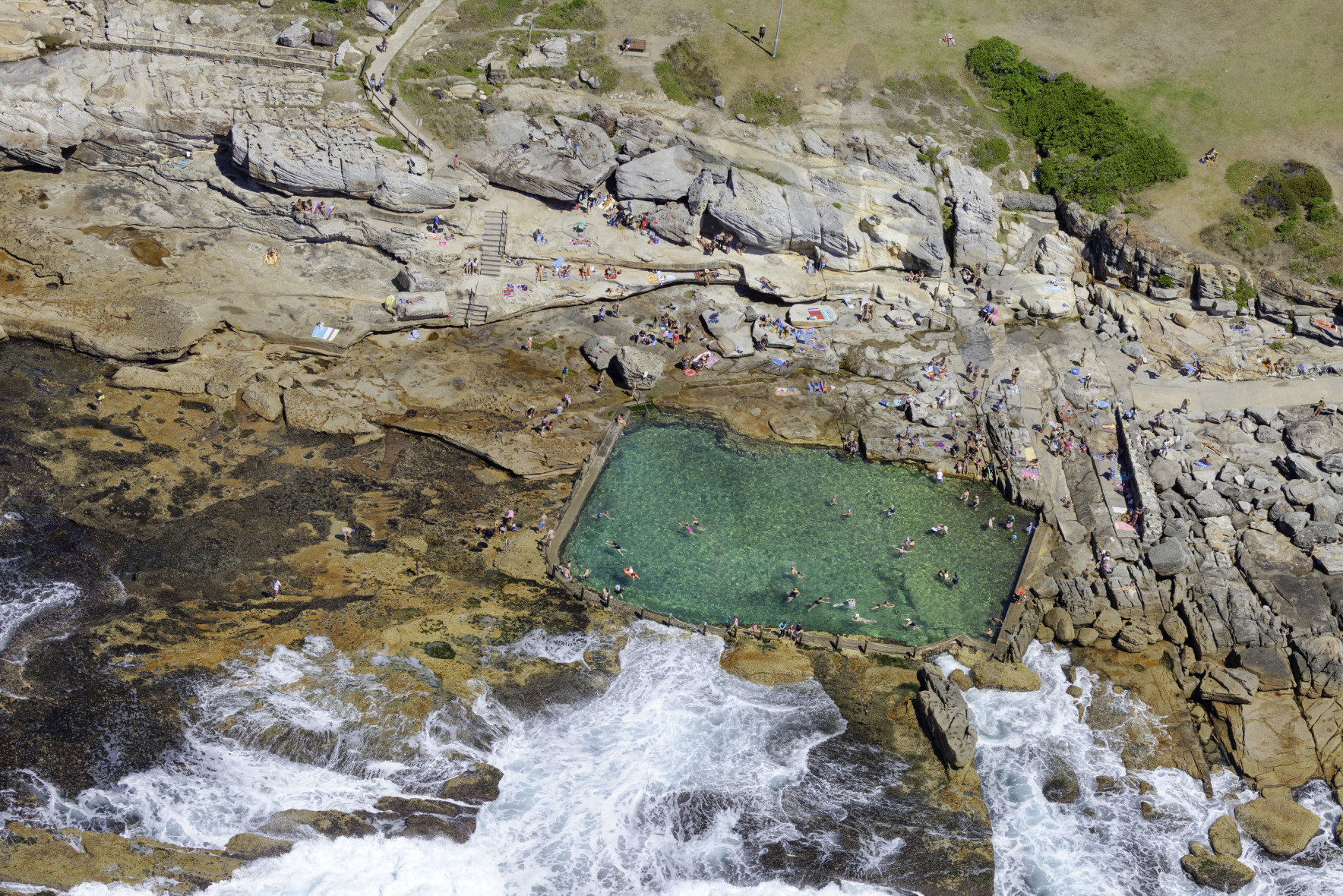 Maroubra Baths - Mahon Pool Aerial Stock Photo - Eastern Beaches Sydney ...