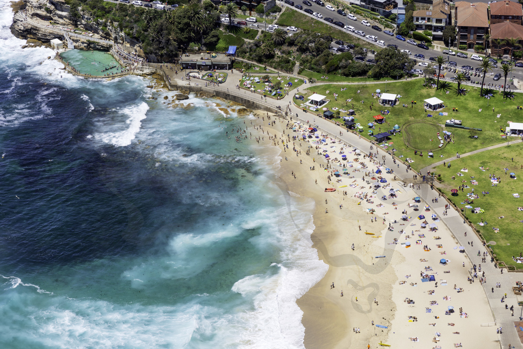 Bronte Beach Aerial Photos - Bronte Ocean Baths High Resoltion Stock Images