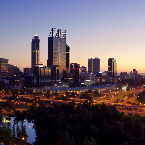 Perth City Stock Photography - Rainbow Sunset High Resolution Digital ...