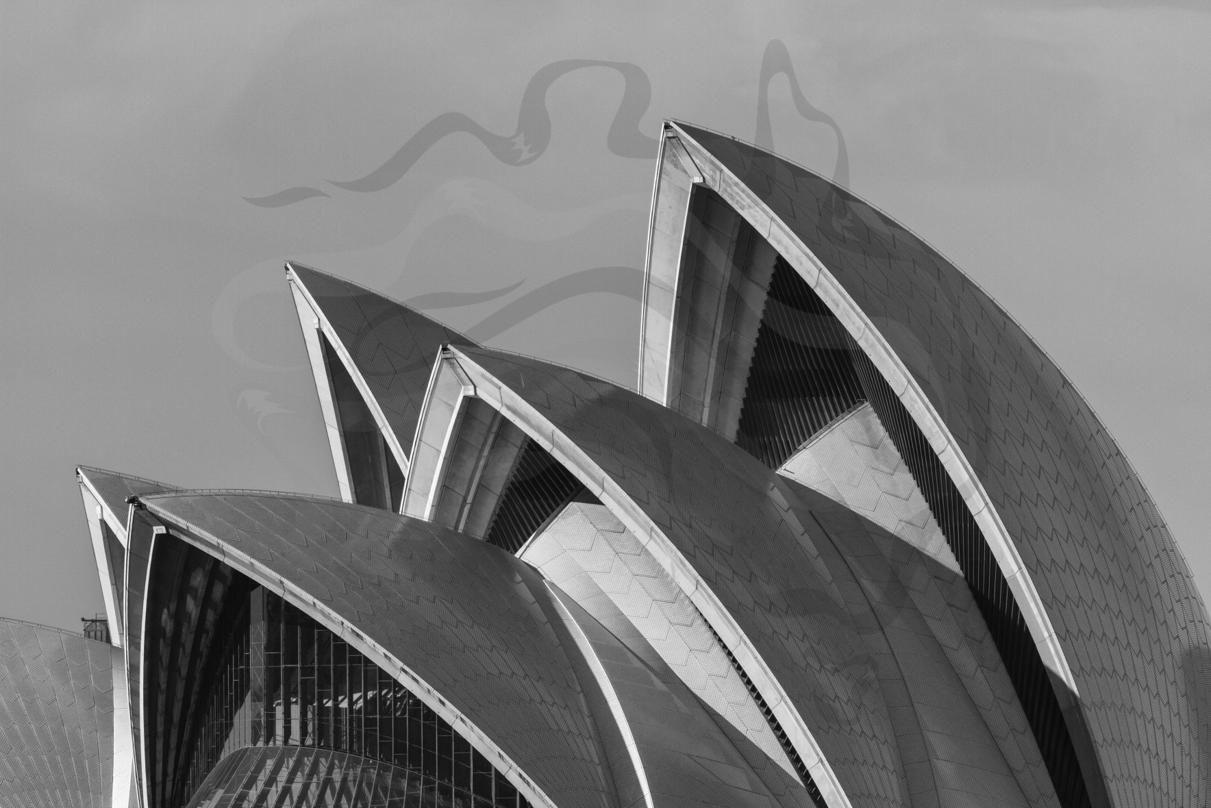 Sydney Opera House Black and White Contrast Stock Photography - File ...
